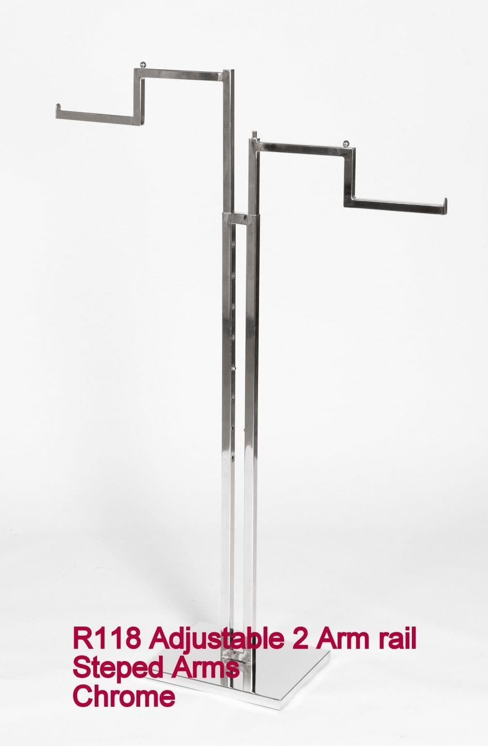 Adjustable 2 Arm Rail - Stepped Arms